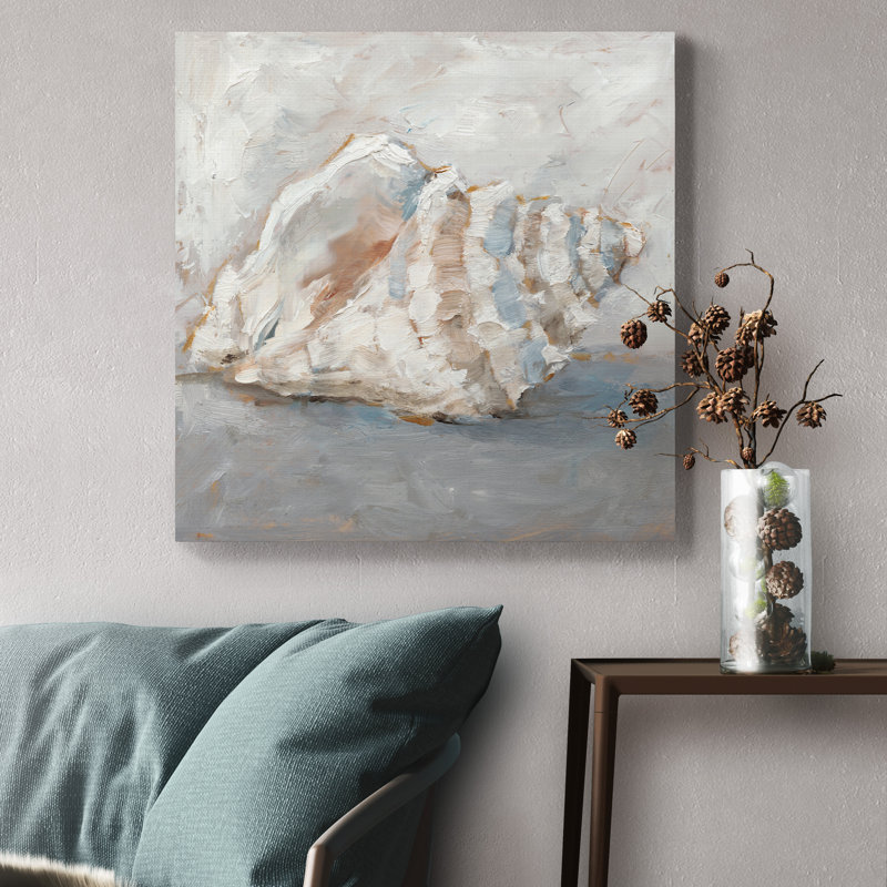 Millwood Pines Blue Shell Study II Framed On Canvas & Reviews | Wayfair